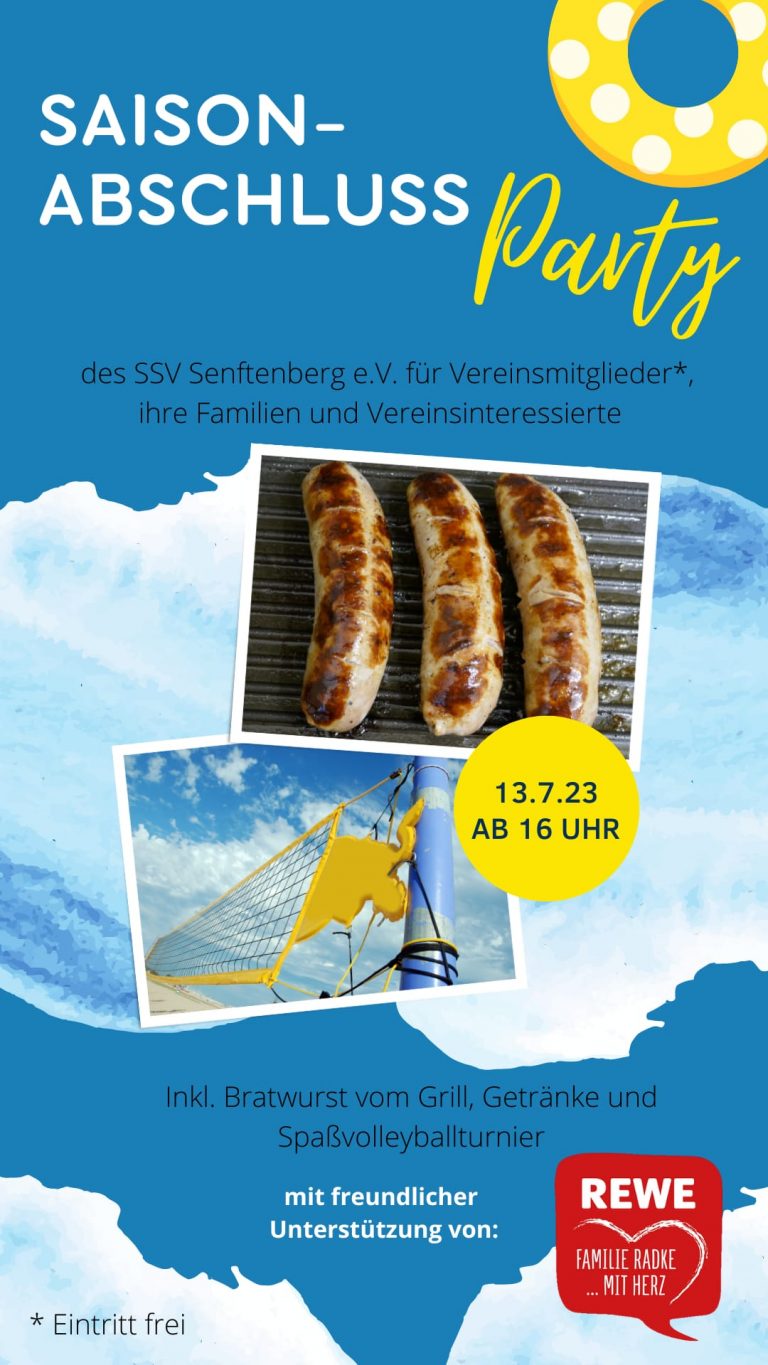 Saisonabschluss I 13.07.2023 ab 16:00 Uhr – SSV Senftenberg e.V.